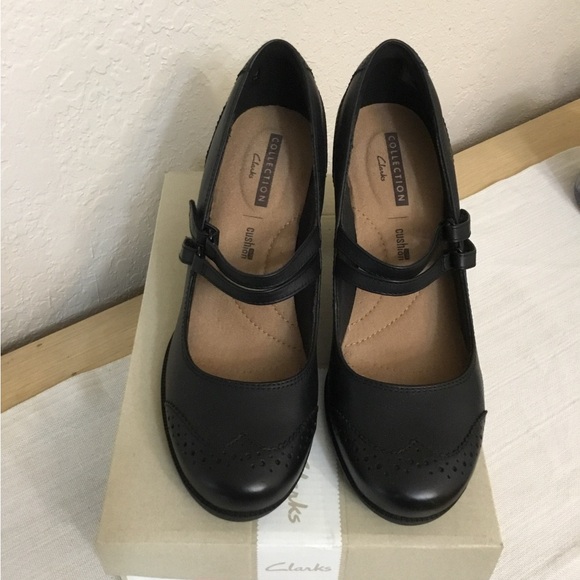 Clarks | Shoes | Clarks Womens Black Mary Jane Shoes Claeson Dress Pump ...